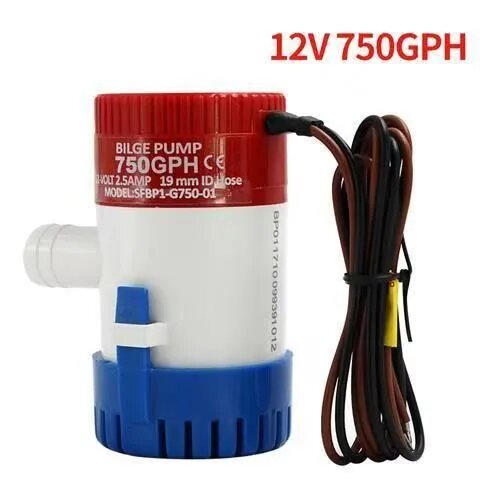 Помпа трюмная 12V 750GPH 70 л/мин SFBP1-G750-01