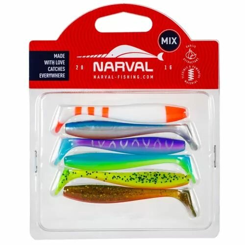 Силиконовая приманка Narval Choppy Tail 8cm Mix #M01 6шт.