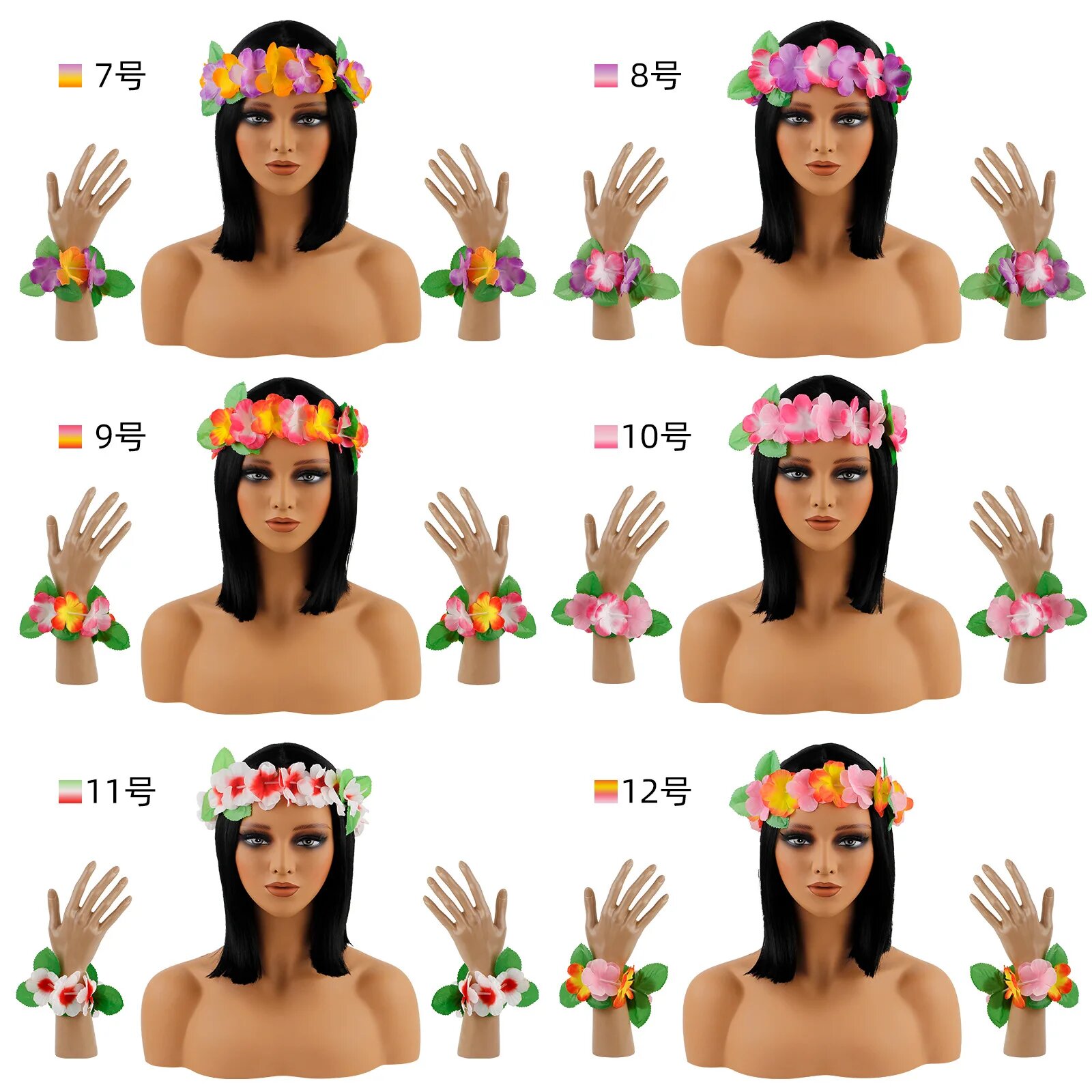 Цветочные гирлянды Atceawit 6 шт. 18pcs color2