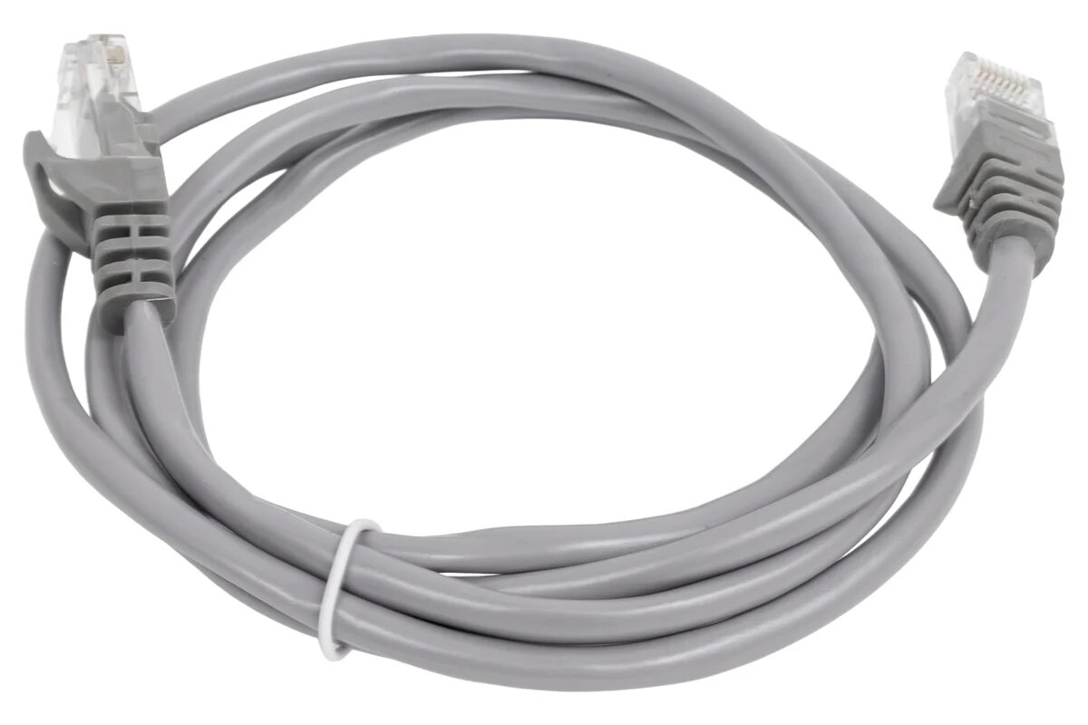 Патч-корд UTP Cat 5E, RJ45, 1,0 m, серый