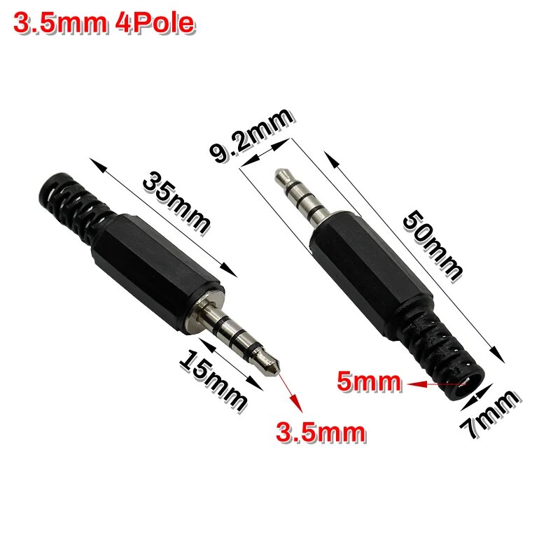 Аудио разъем ЗUIDID 2.5/3.5 мм 2-20 шт 5PCS, 3.5mm 4Pole