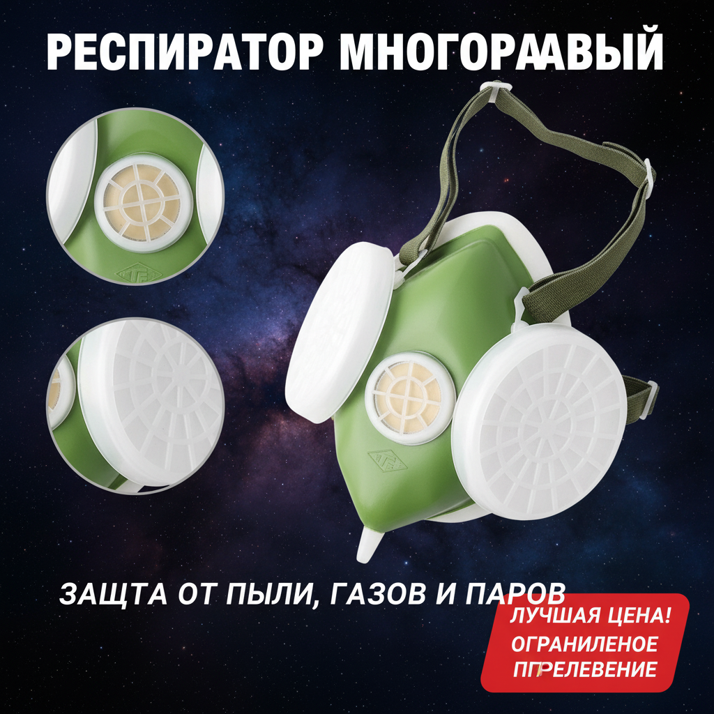 Противогаз, 1 шт.