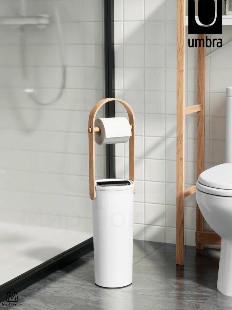 Держатель для туалетной бумаги Umbra Bellwood с контейнером, 1 шт