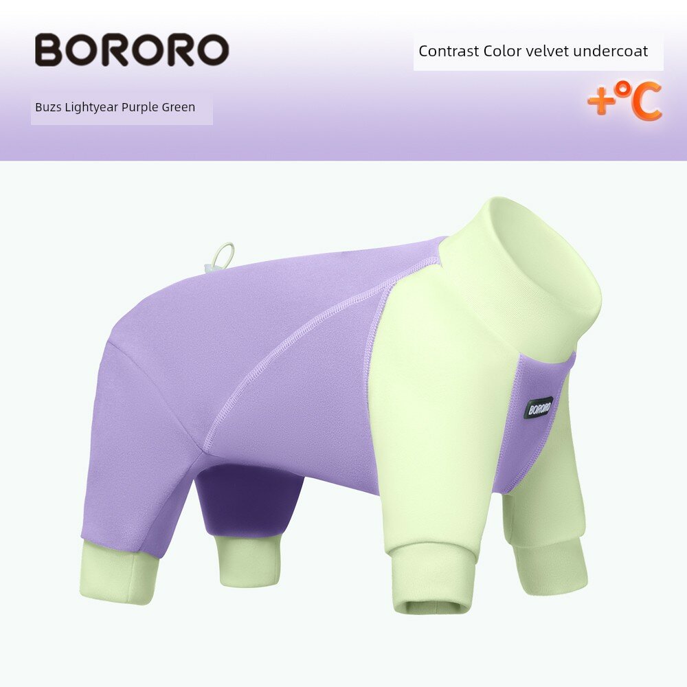 BORORO Теплое Собачье Жилетка для Средних Пород, Бас Лайтъяр Фиолетово-Зеленый Размер M Спина 30-36см Грудь 44-52см