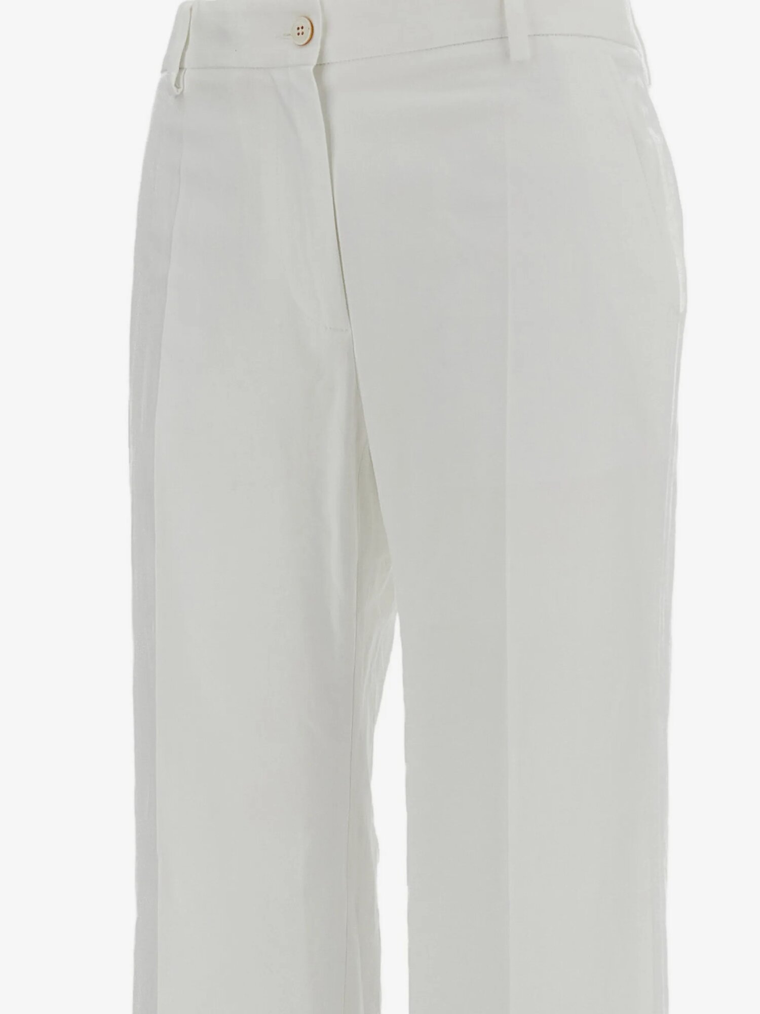 Брюки Alberto Biani Buttoned trousers, размер 46, бежевый/белый — фото 1
