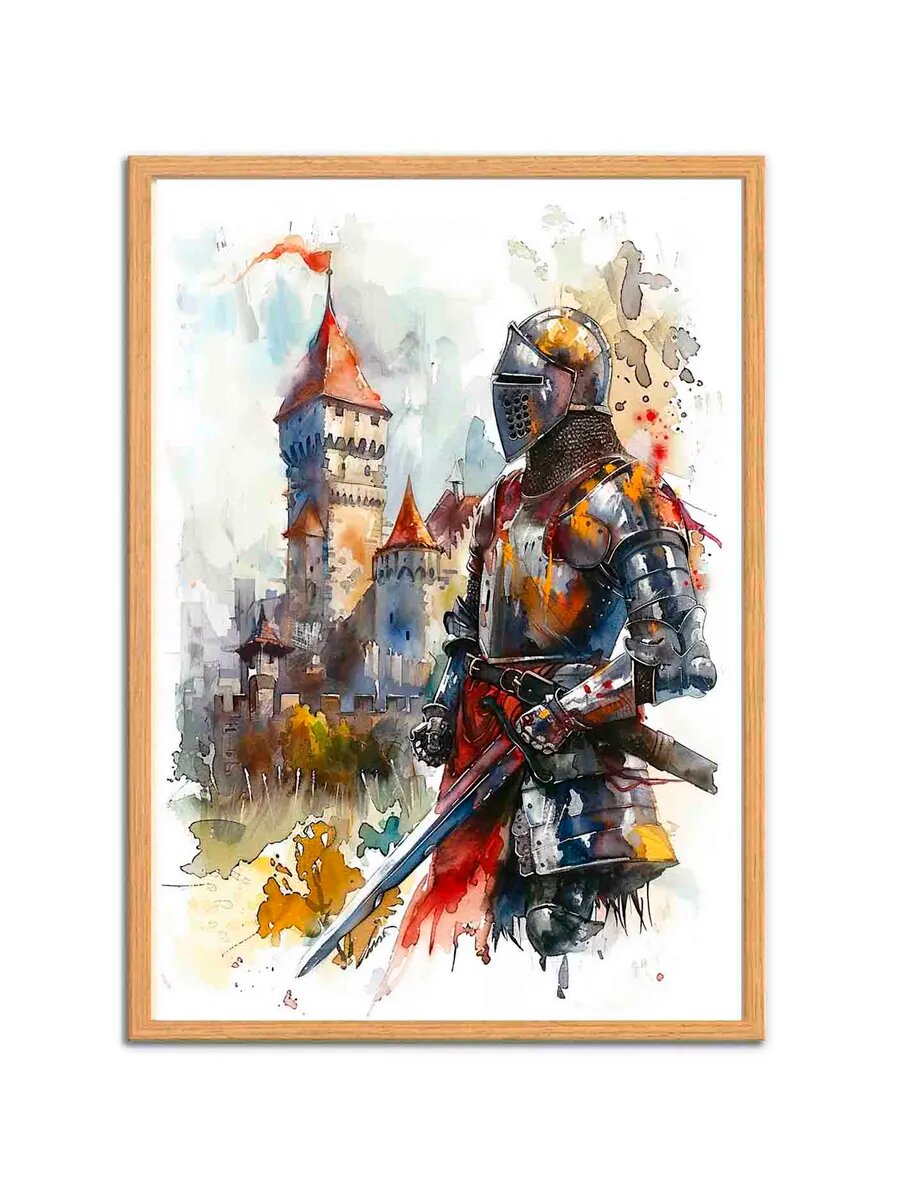 Рыцарь-животное с куриной фермы 5, Плакат 30x42см