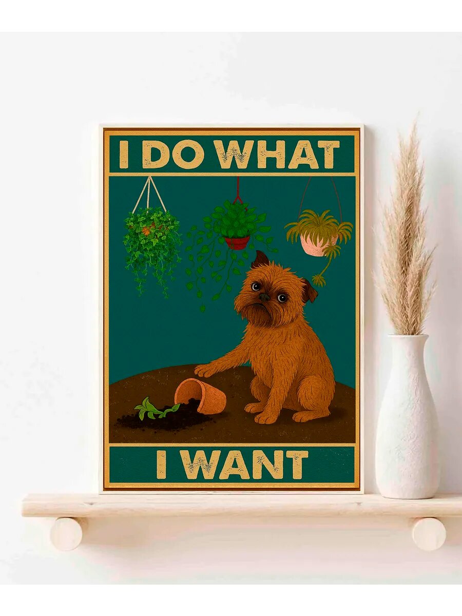 Брюссельский гриффон, I Do What I Want, Плакат 30x42см