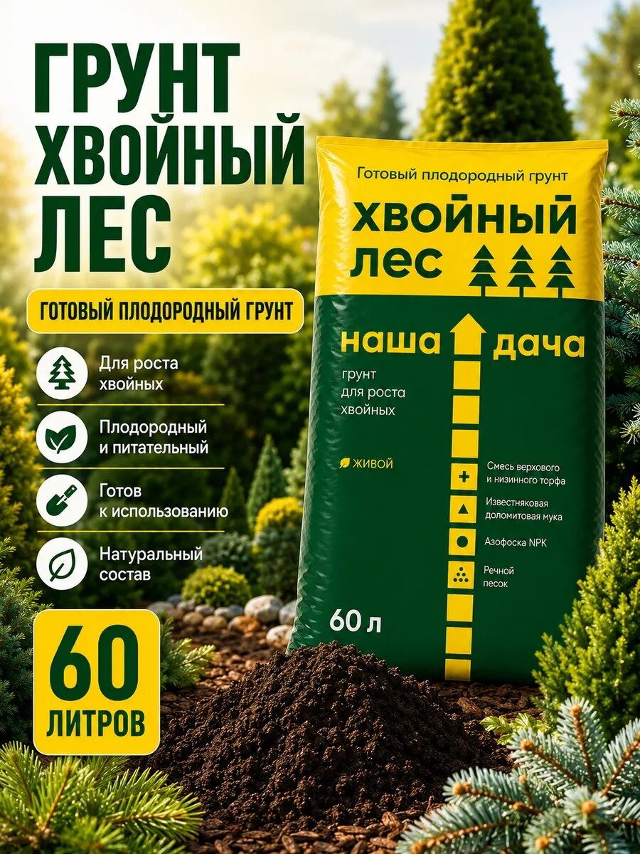 Грунт для хвойных растений 60 л