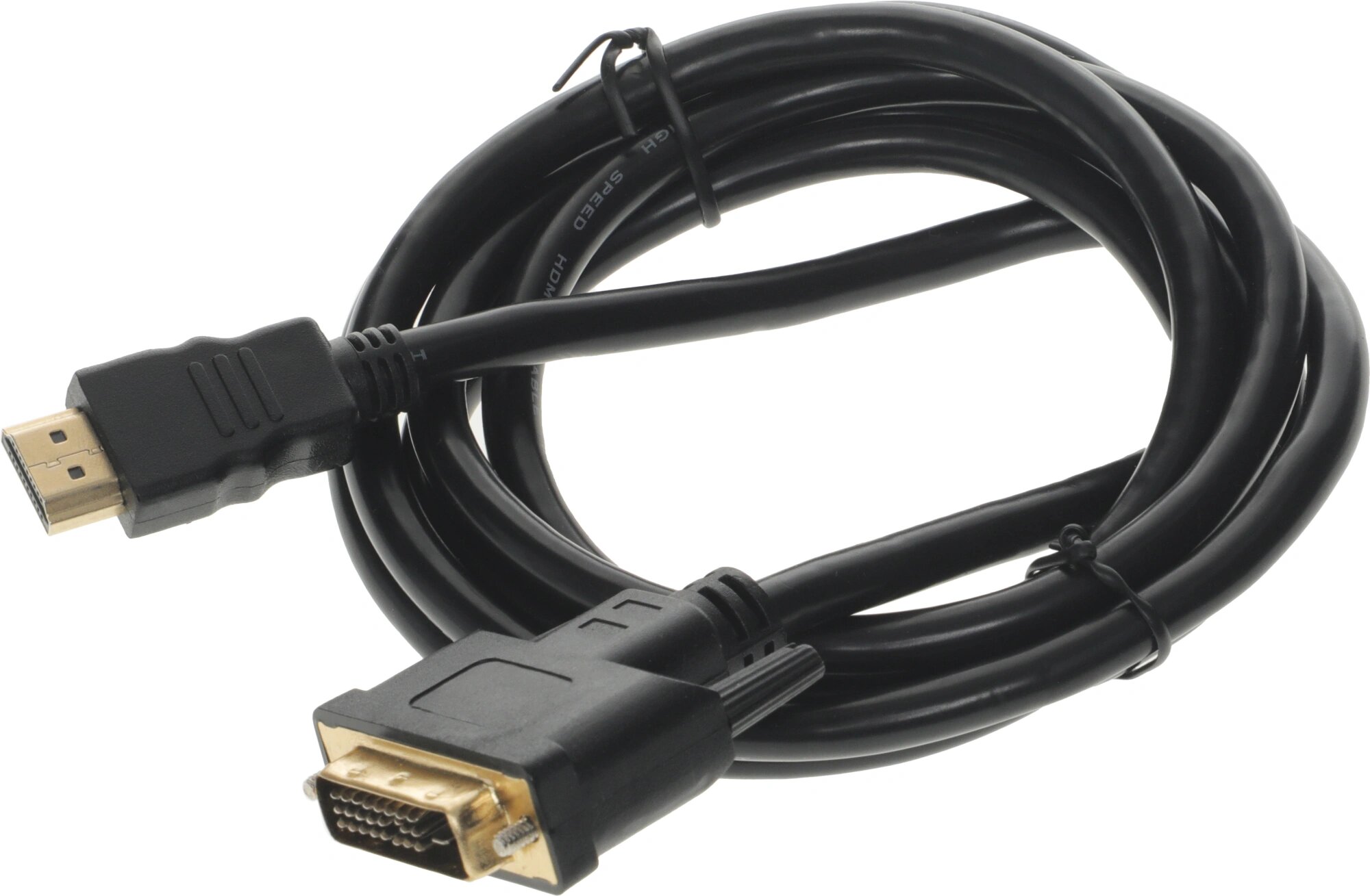 Кабель аудио-видео Buro HDMI (m)/DVI-D (Dual Link) (m) 1.8м. Позолоченные контакты черный (BHP RET H