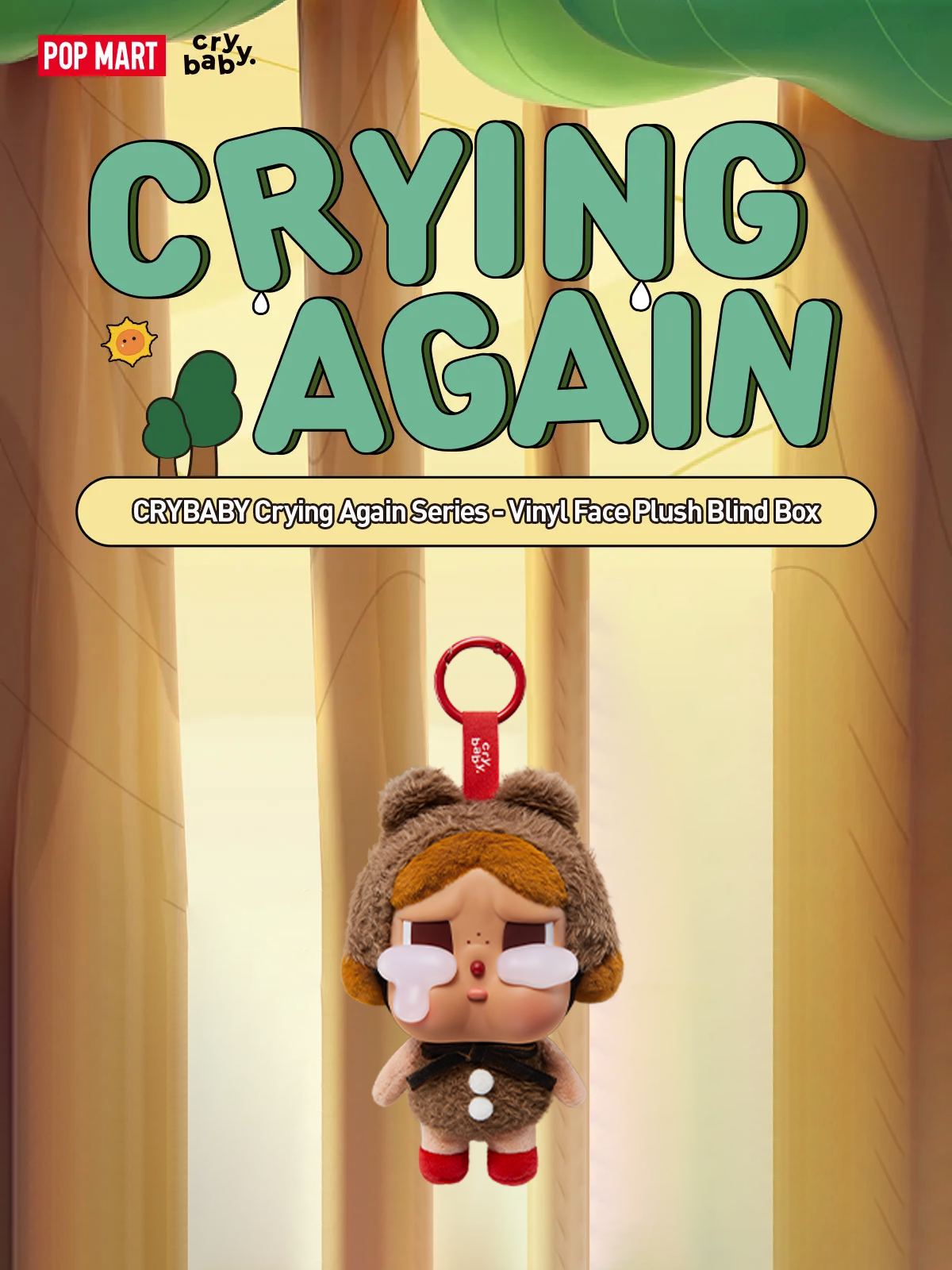 Коллекционная фигурка Слепая коробка POP MART CRYBABY Crying Again Series Vinyl Face Plush-LOVE MAKES USCRY