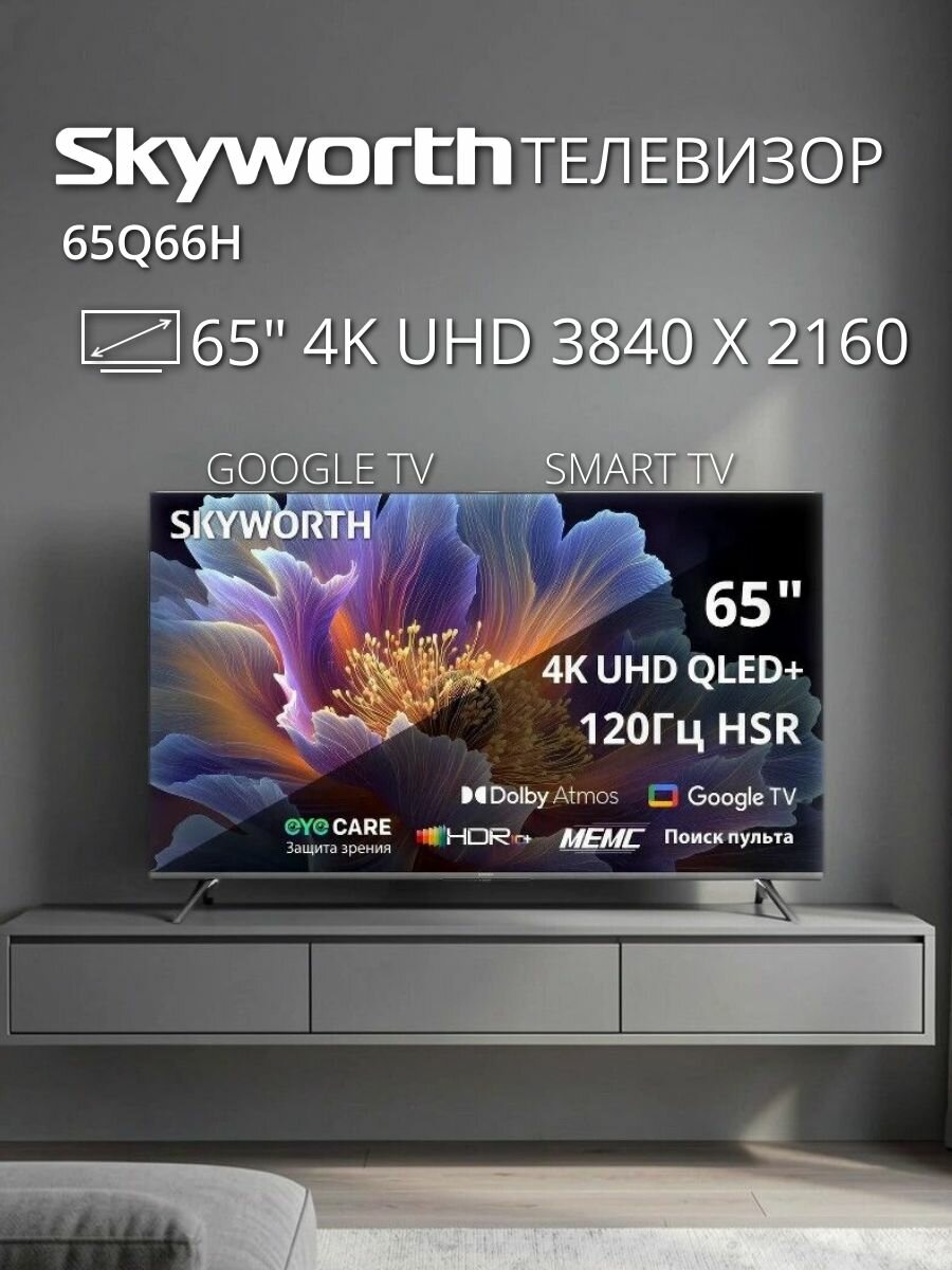 65" Телевизор Skyworth 65Q66H Black