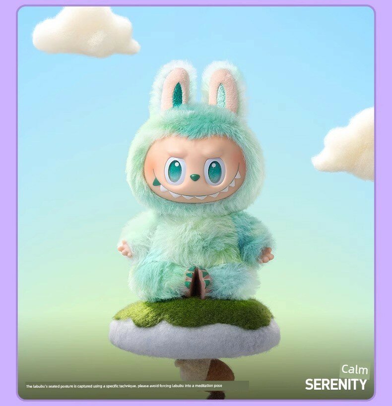 POP MART Labubu Front High Energy Glue Face Series Macaron 3rd Gen Blind Box Plush Pendant - Спокойствие