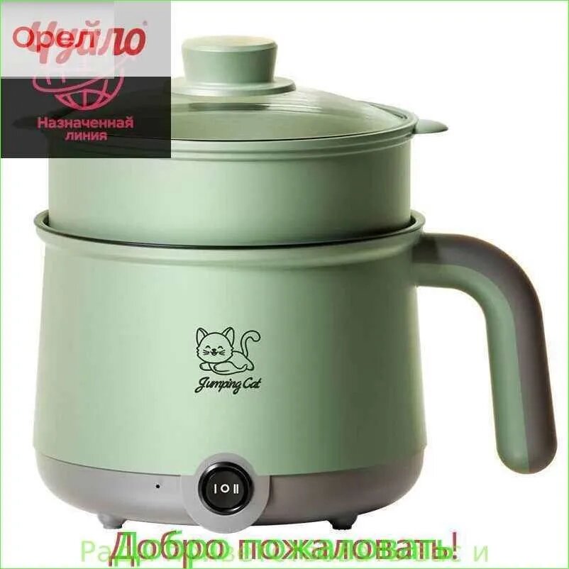 Пароварка электрическая 019bc5cea2307f1785ed647ccebd7f1e, зеленый