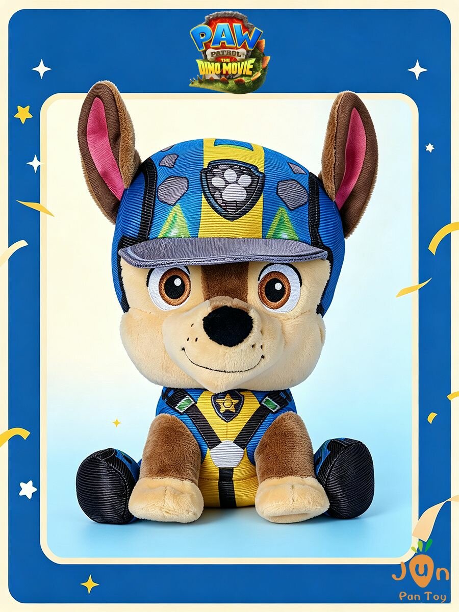PAW Patrol Jungle Rescue Chase Sitting Plush Doll / Детские плюшевые игрушки, мягкая ткань без жестких углов, подходят для кукольных подарков сопровождающим детям