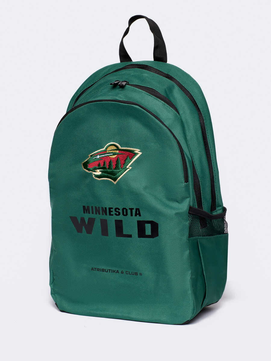 Рюкзак мужской спортивный NHL Minnesota Wild Atributika & Club зеленый 58190