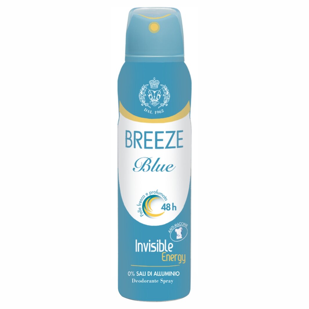Дезодорант спрей для тела Breeze без солей алюминия Blue 150мл