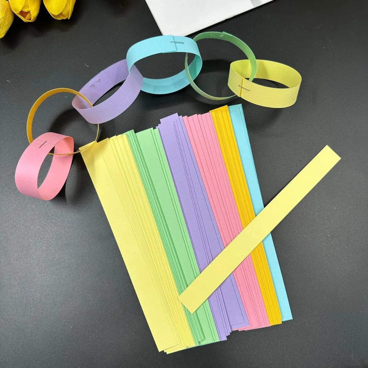 Бумажные гирлянды для праздника 100 шт. A-2x21.5cm 100pcs