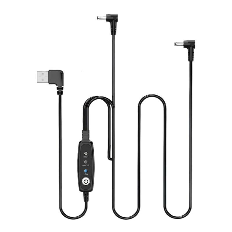 Кабель-преобразователь USB 5V в 12V, черный удлиненный