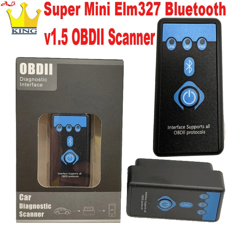 Диагностический сканер V1.5, ELM327, obd2, Bluetooth, для IOS и Android