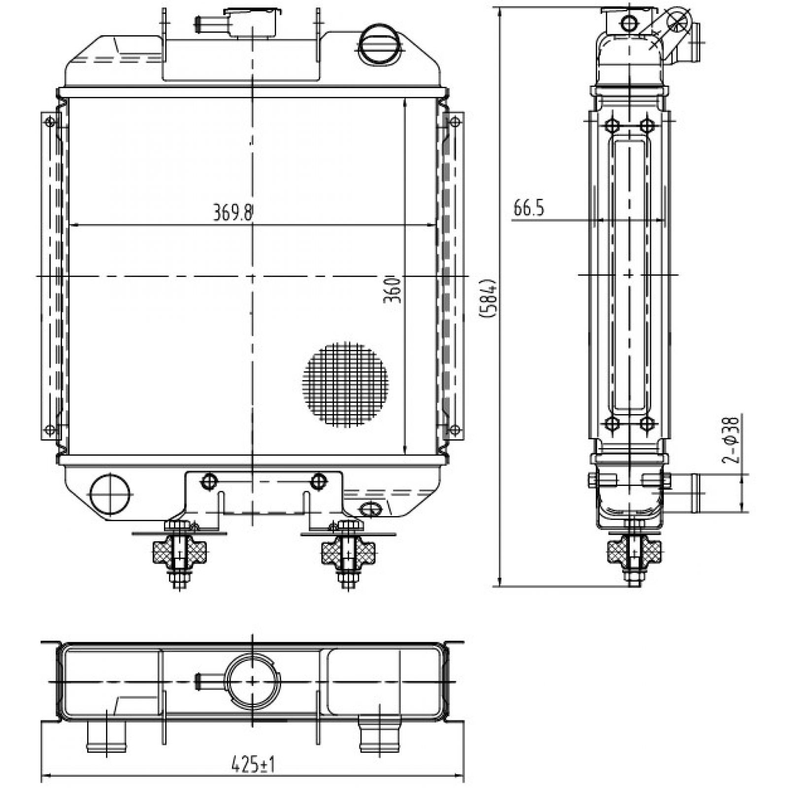 Радиатор охлаждения, для МТЗ-320 oem 320130101001, 320130101501 арт LRC0624
