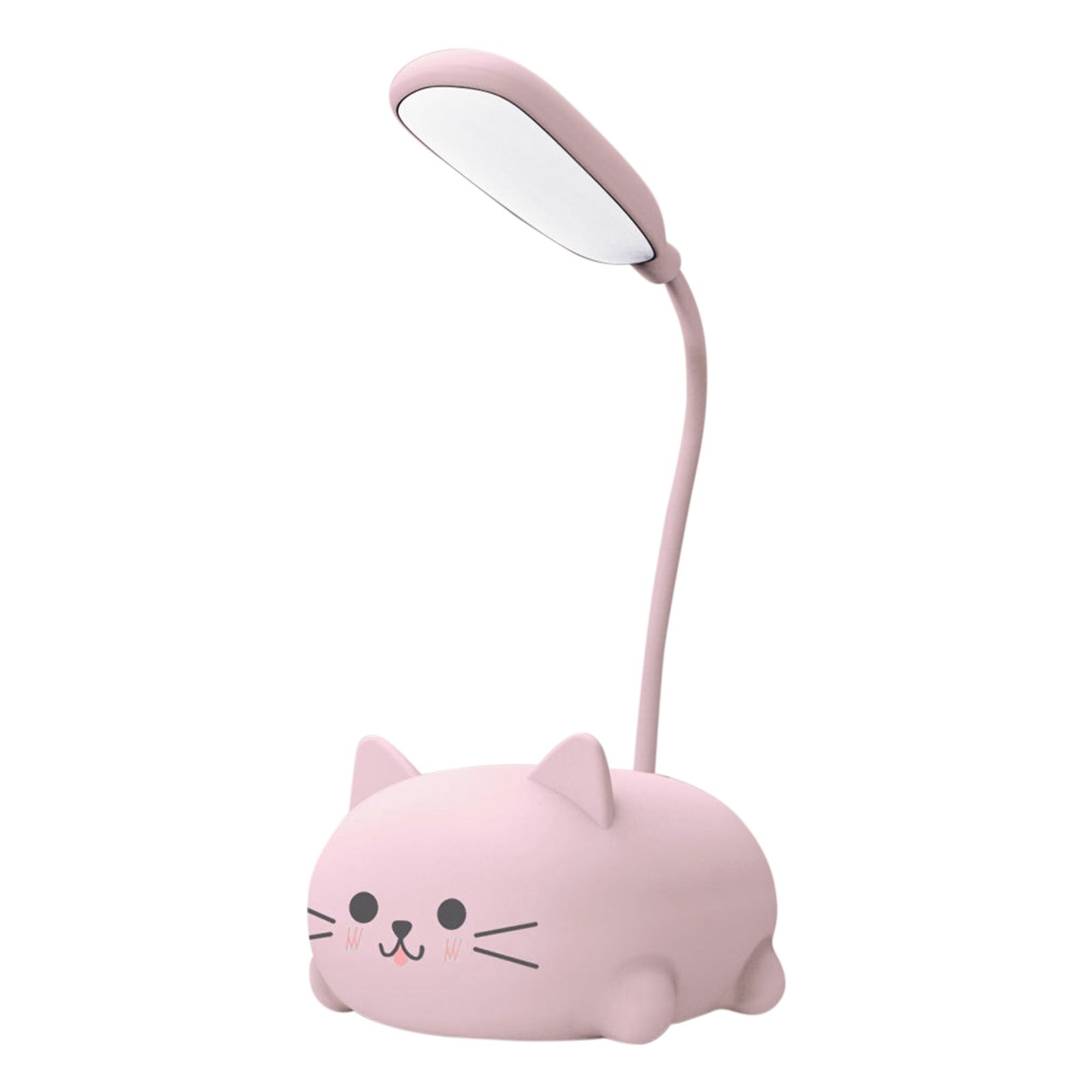 Светодиодная настольная лампа Кошка с гибким штативом, USB-зарядкой и аккумулятором 400 мА ч