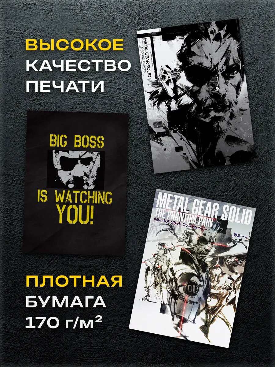Постеры Метал Гир Солид Metal Gear Solid Биг Босс — фото 1