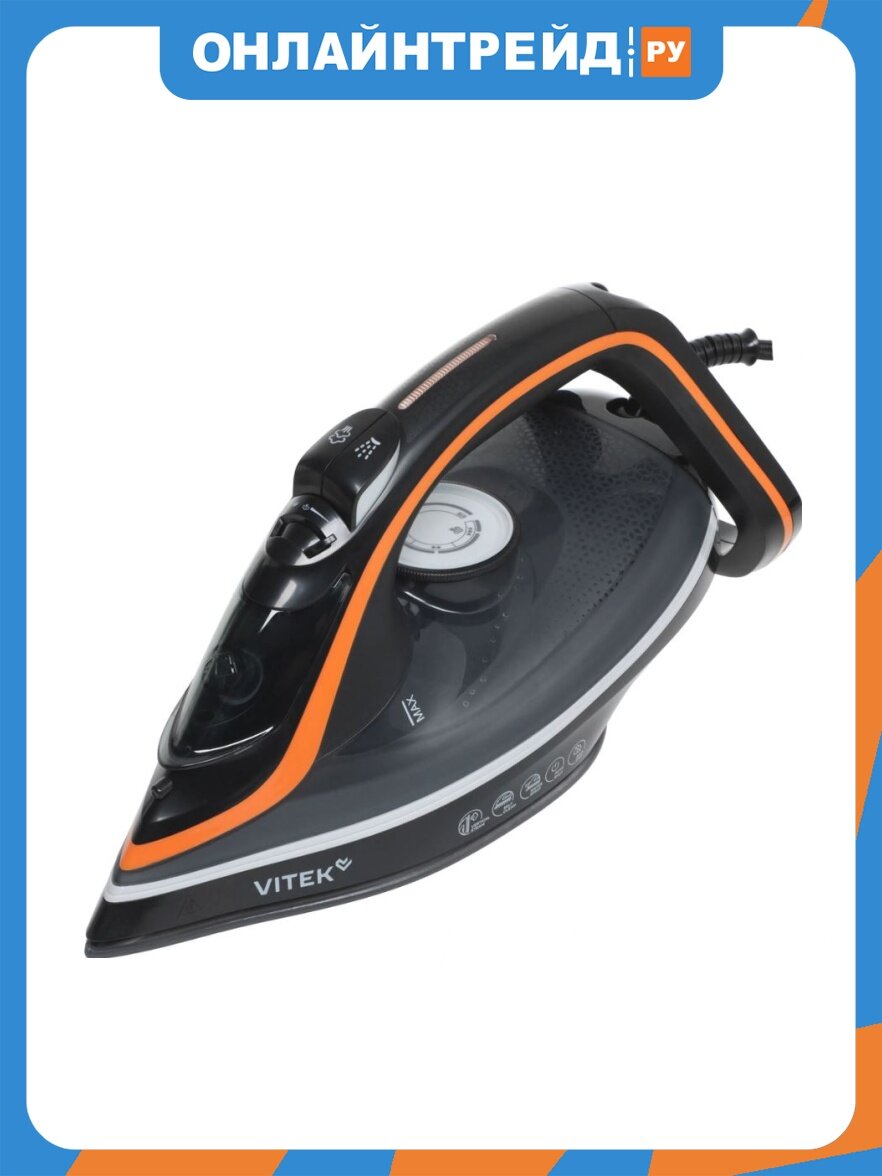 Утюг Vitek VT-IRN1205 черный/оранжевый