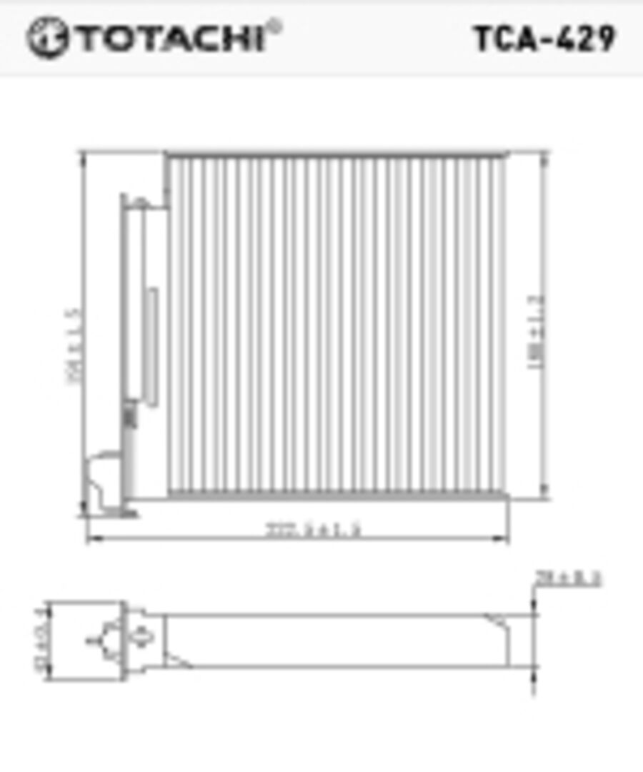 Фильтр Салона Totachi Tca-429 77 01 062 227 Cu 1829 (TOTACHI TCA-429)