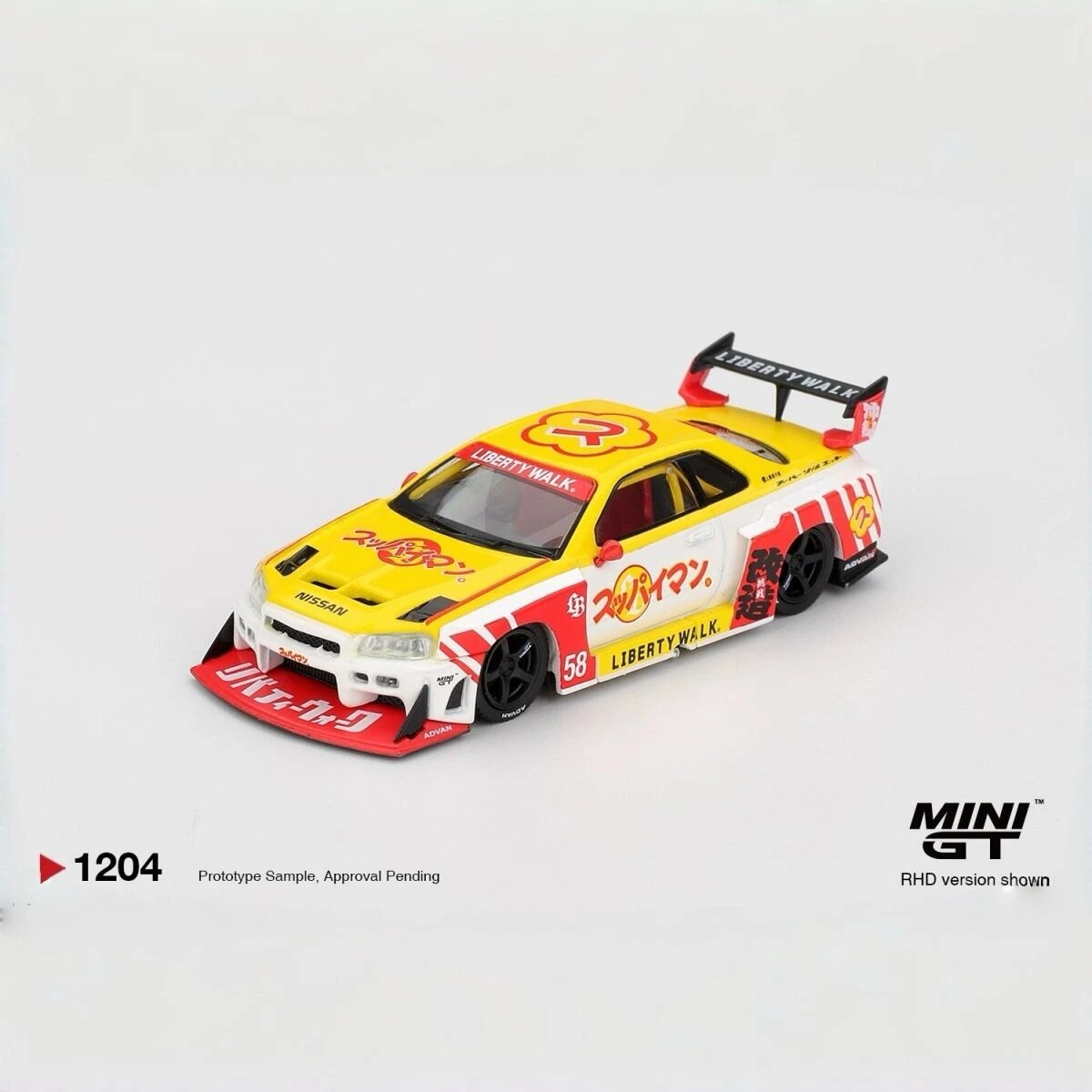 Коллекционная модель автомобиля TSM MODEL Nissan LB-ER34 Super Silhouette SKYLINE Suppaiman 1204-CH