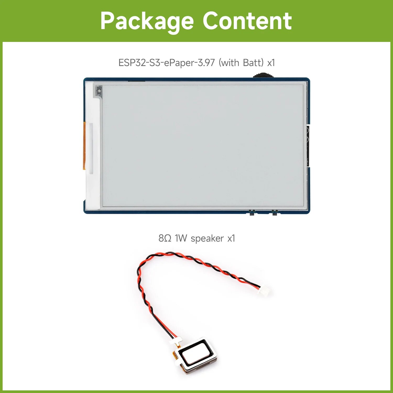 Waveshare ESP32-S3-ePaper-3.97-EN плата with Battery