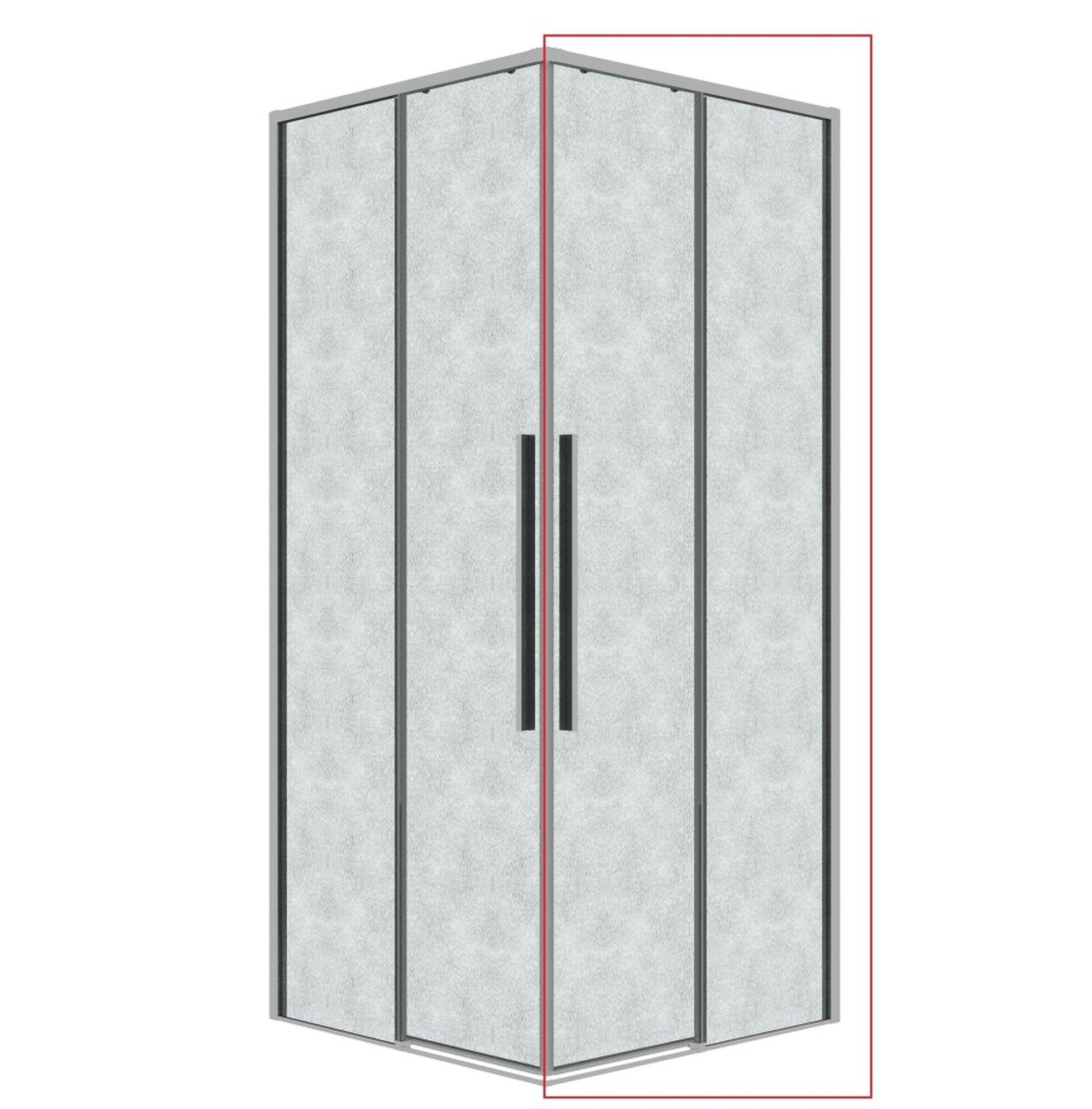 1/2 душевого ограждения Grossman Galaxy 1/2. K33.01.70.10.02 (70х195) раздвижная(правая), хром, стекло шиншилла,1 место