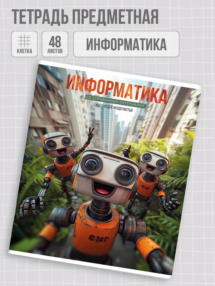 Тетрадь предметная по информатике 48 листов в клетку Феникс+