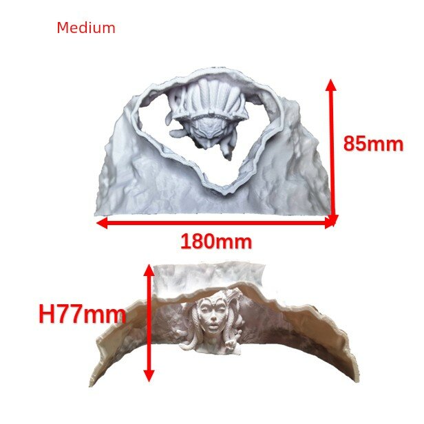 3D-печатное укрытие для аквариума для рыб, креветок и мелких водных животных - Средний Белый
