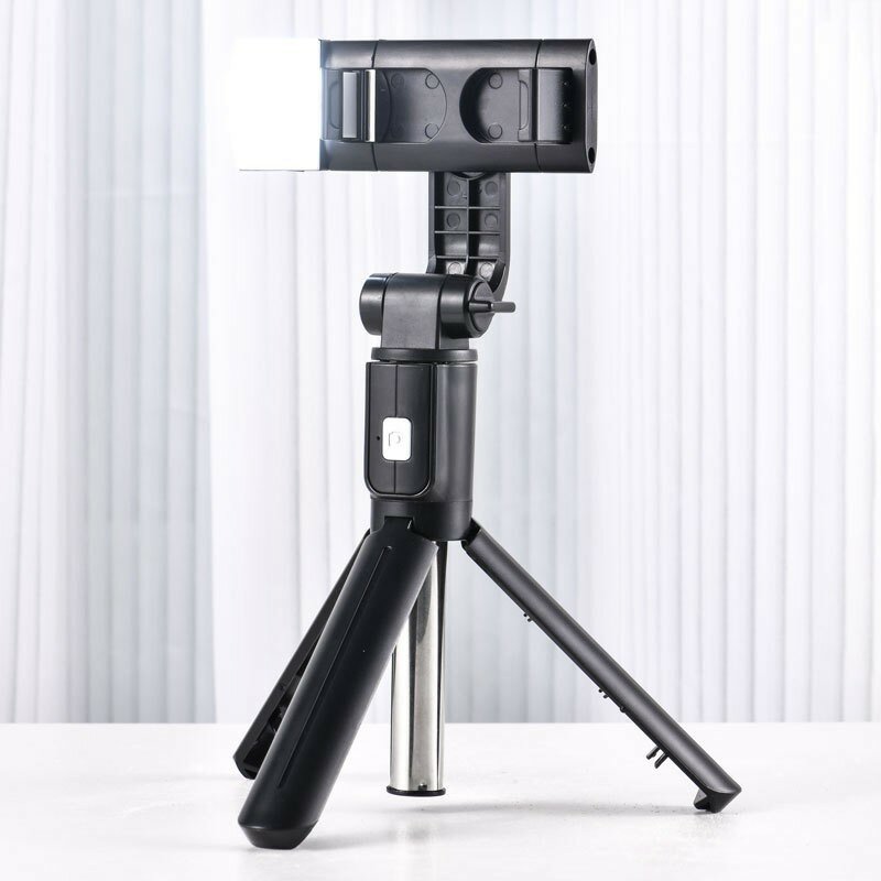 Самый Черный Selfie Stick с светодиодной лампой для фотографии