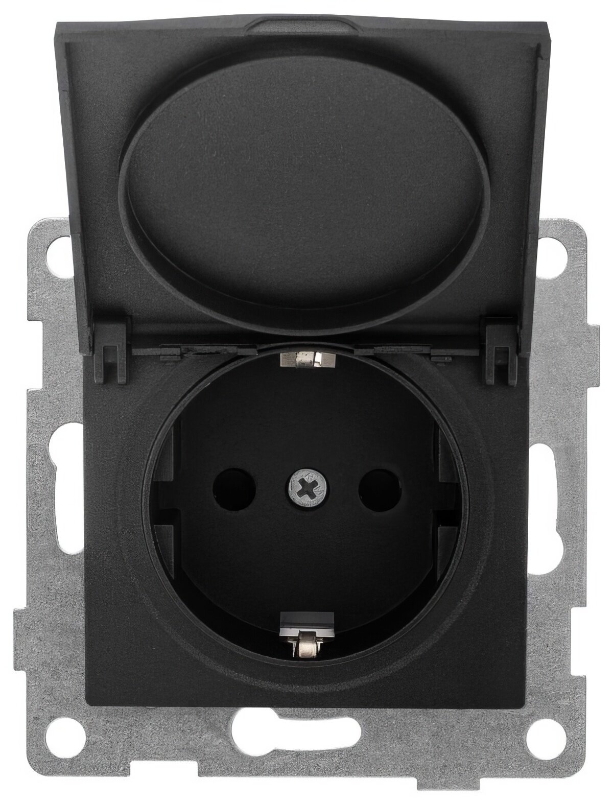Розетка электрическая GUSI ELECTRIC BRAVO С10Р91-010 графит