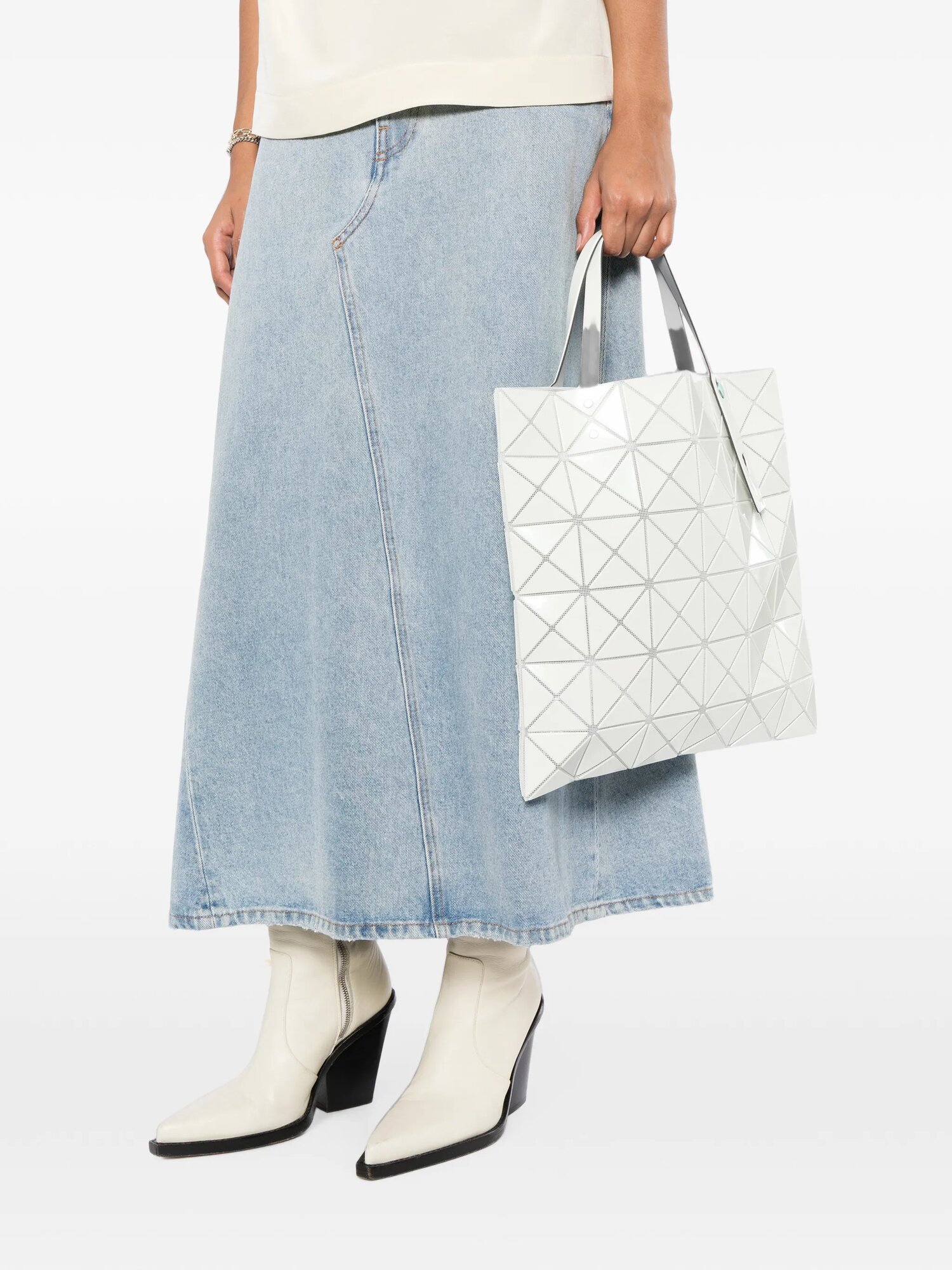 Сумка Bao Bao Issey Miyake Lucent tote bag, белый — фото 1