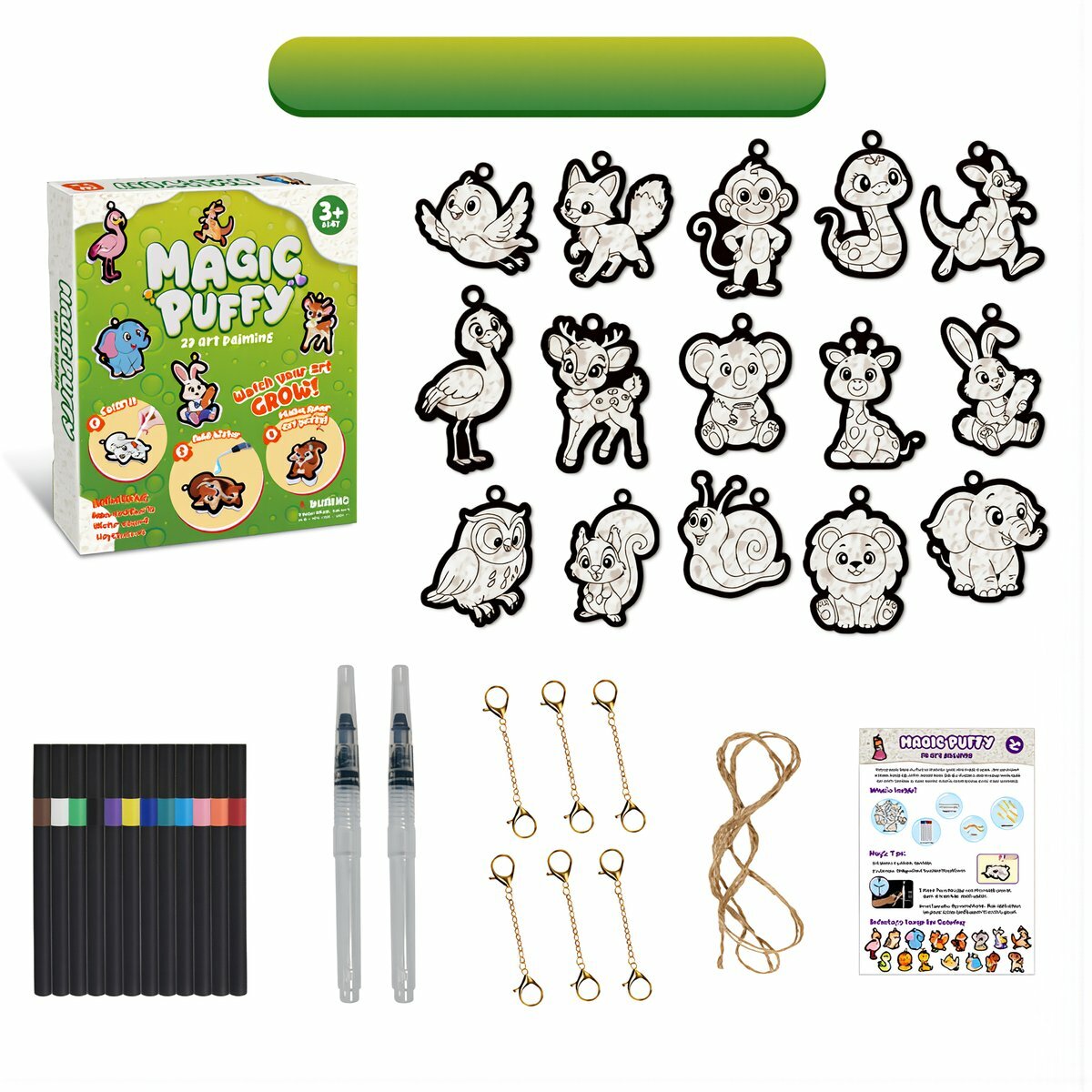 Детский набор для раскрашивания Magic Puffy 3D акриловой живопись с персонажами принцессы замка для развития творческих способностей ребенка от 3 лет