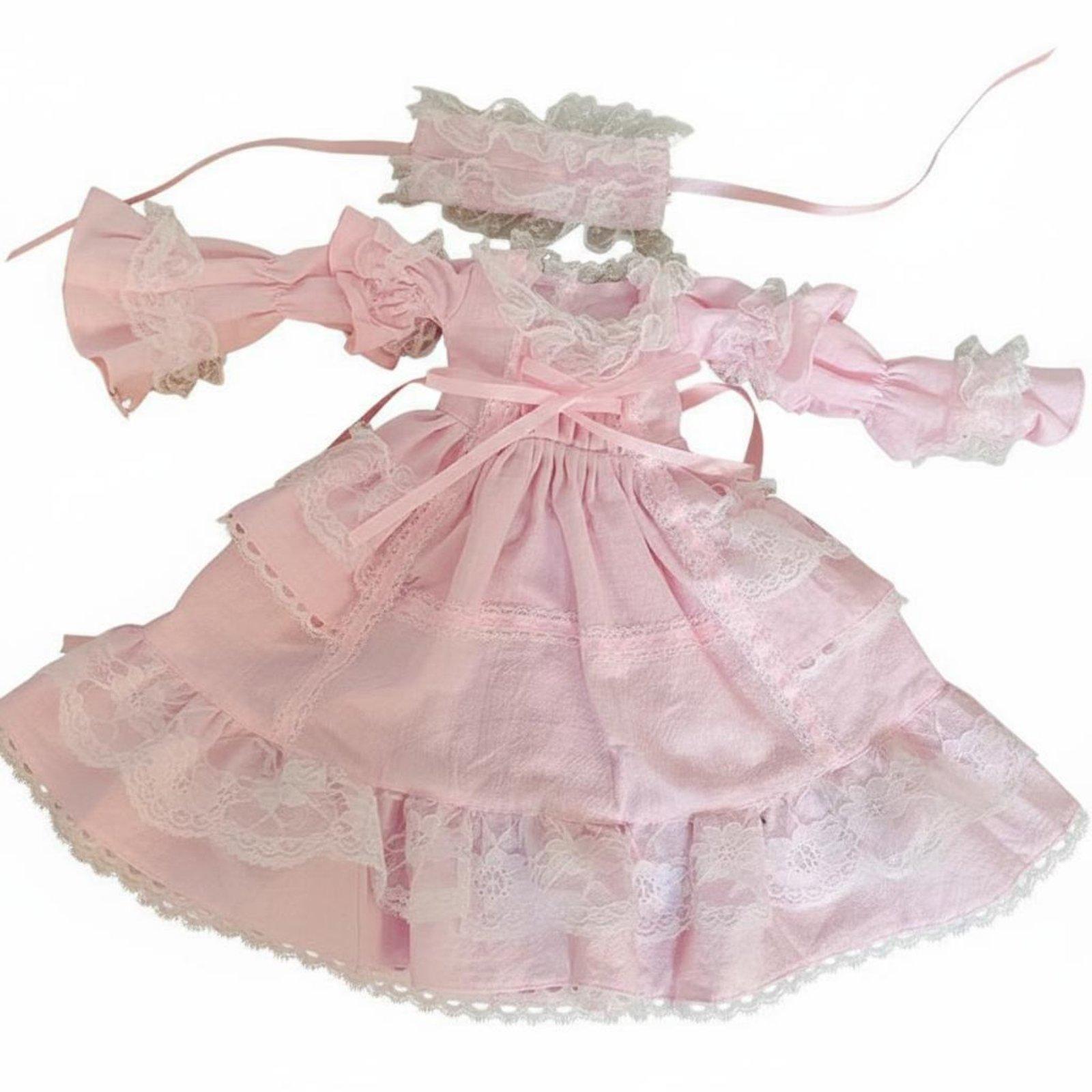 Платье для куклы BJD, милый наряд горничной для любительниц кукол, розовый, масштаб 1/6.
