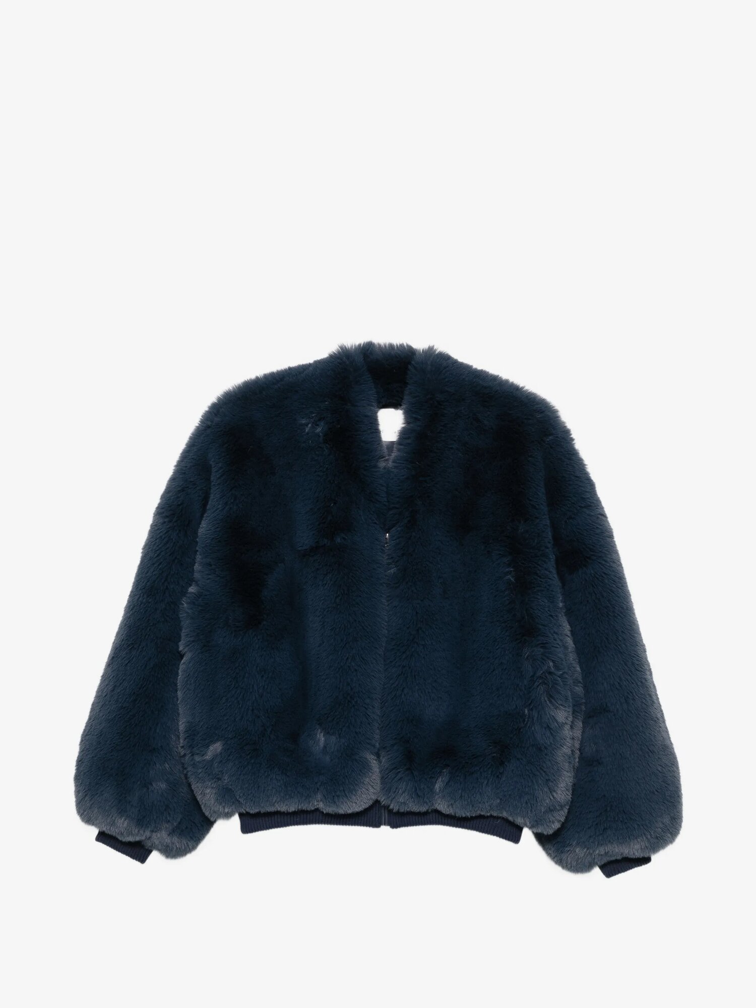 Пальто Faux-fur zip-up coat