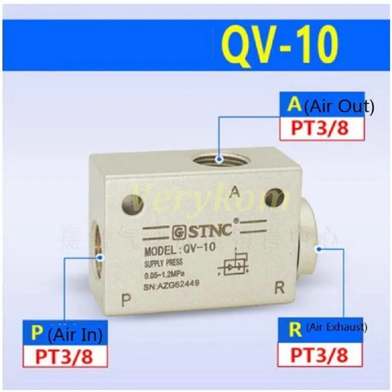 Клапаны быстрого выпуска STNC QV-06 QV-08 QV-10 QV-15 QV-20 QV-25 QV-10