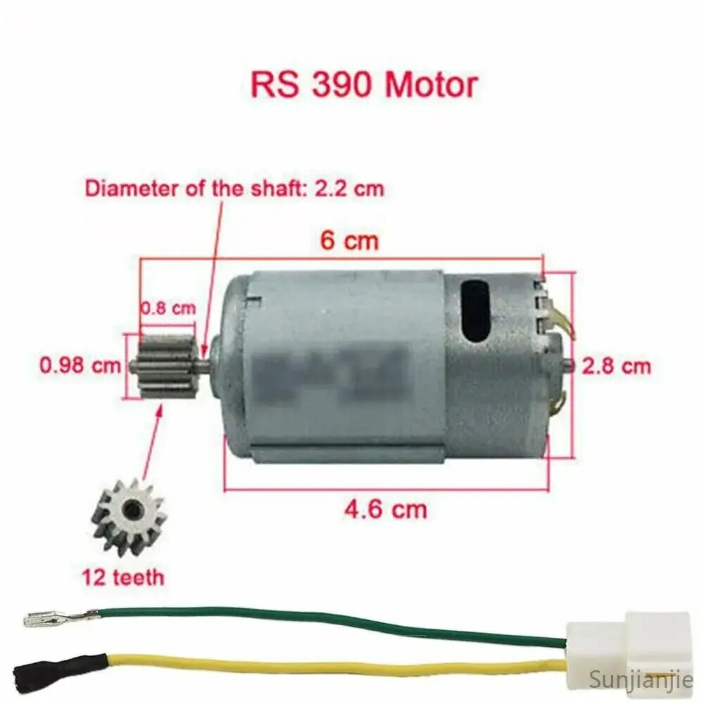 Двигатели для Детского Электромобиля 550 RS390 RS380 12V 6V