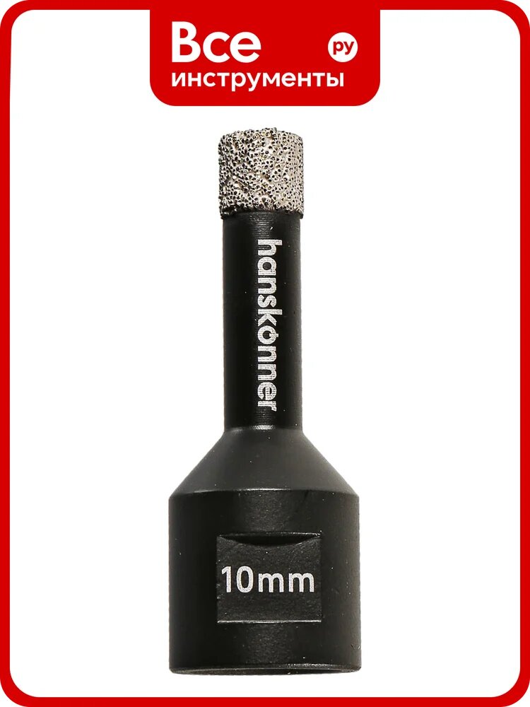 Коронка алмазная 10x60 мм, M14 для УШМ Hanskonner H1055-10-10