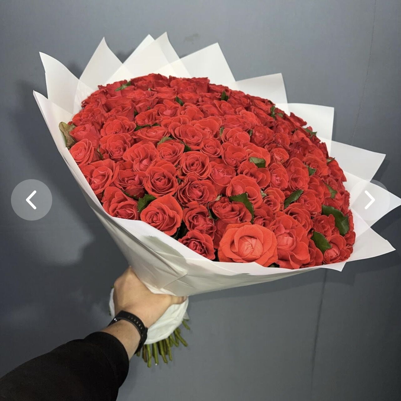 Букет из 101 розы сорта Эльтора