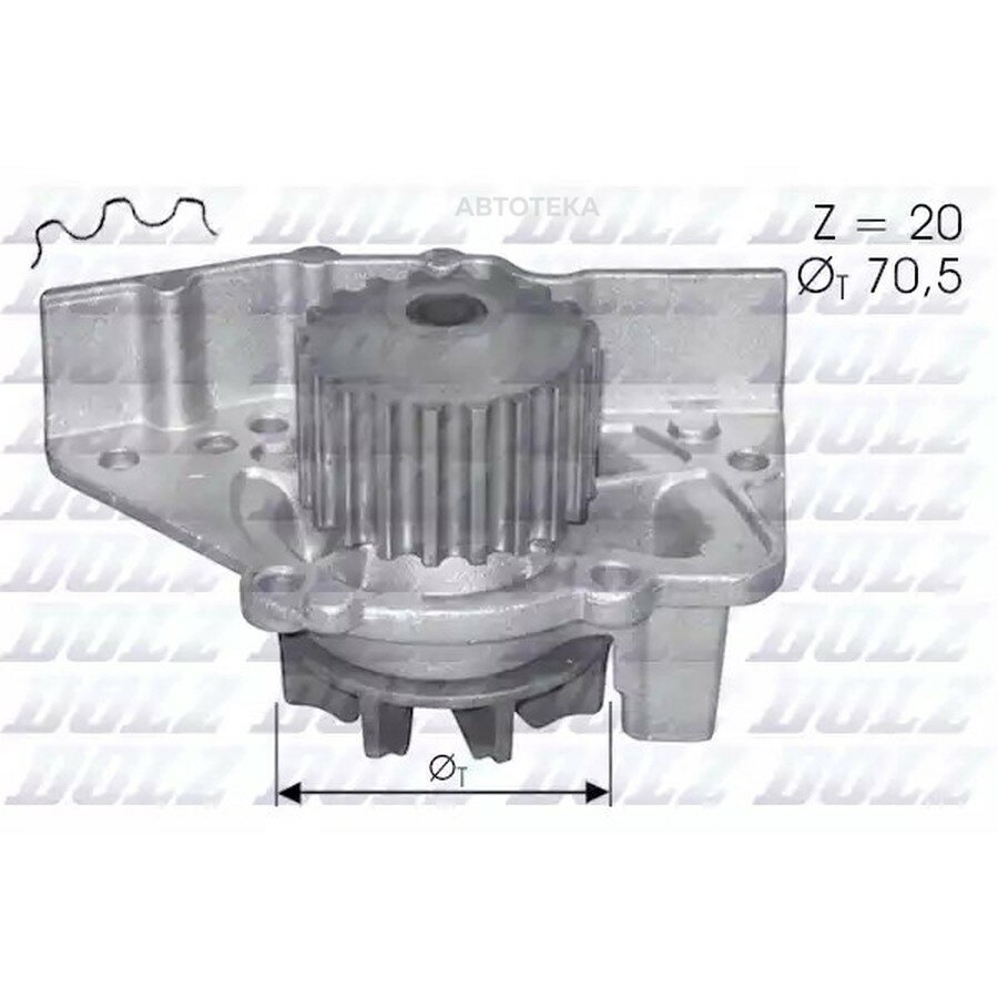 Водяной насос (помпа) Peugeot Boxer 1.9 D/TD 1994 - 2002 DOLZ C119