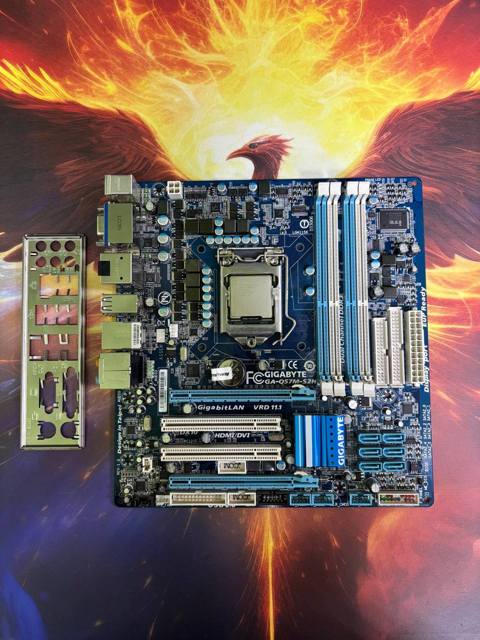 Материнская плата GIGABYTE GA-Q57M-S2H + I5 650