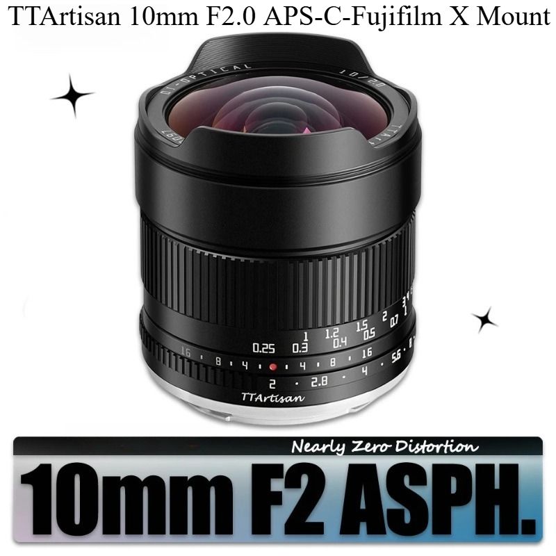 Объектив камеры фотосъемки ,10mm F2.0 APS-C for Fujifilm X Mount , Сверхширокоугольный объектив для съемки пейзажей звездного неба, ASPH 105 Ultra-wide Angle Lens for Camera Photography