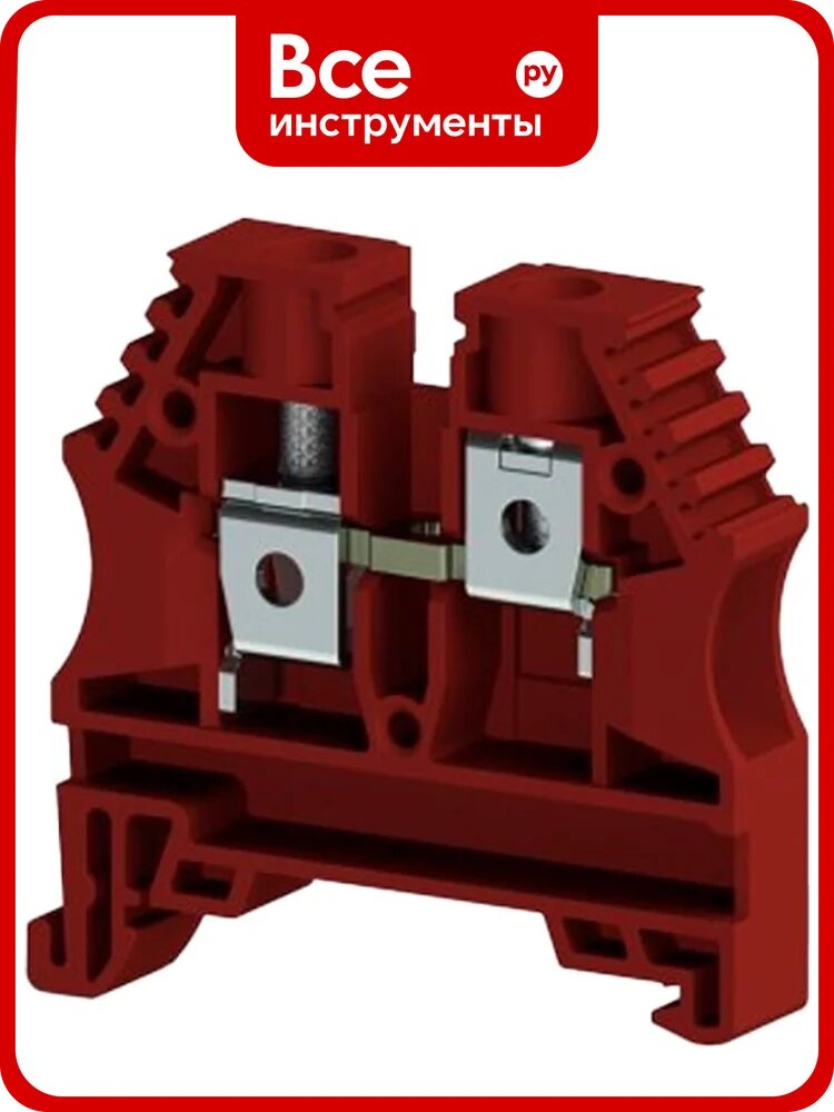 Клеммник на DIN-рейку Klemsan 10мм. кв, красный; AVK10RP 50 шт. 0.0.0.3.304154RP
