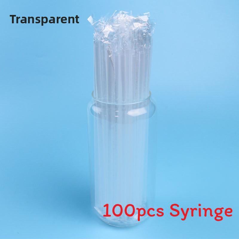Plastic drinking straws with individually packaged for juice and bubble tea lovers transparency