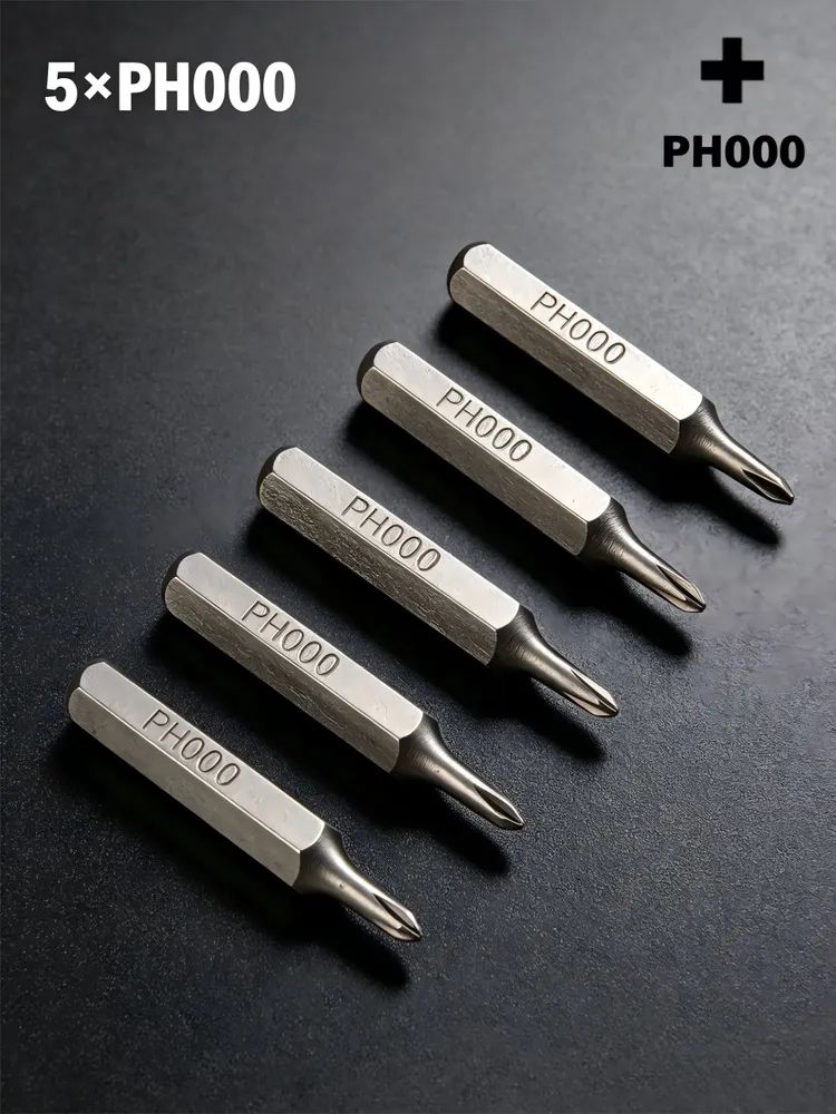 Биты для крестовой отвёртки H4 28 мм PH0000 PH000 PH00 PH0 PH1 PH2, шестигранный хвостовик 4 мм