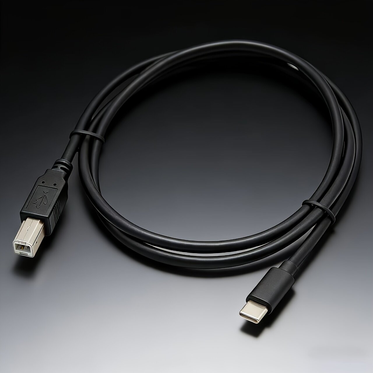 Принтерный кабель USB-C на USB-B, 1 м, USB 2.0, для MIDI-клавиатур, DAC и DJ-контроллеров